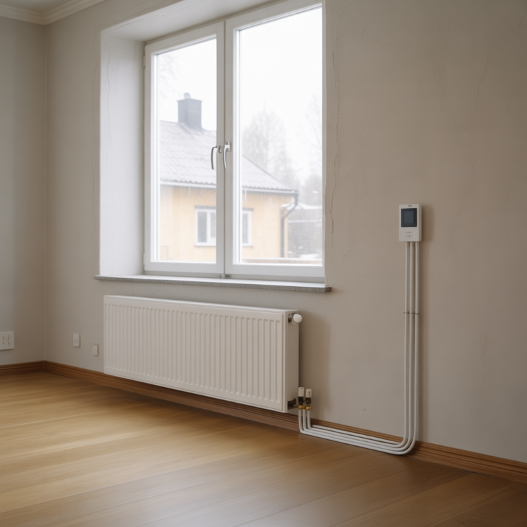 Utbyte av elradiatorer med ny termostatstyrning och provkörning i ...